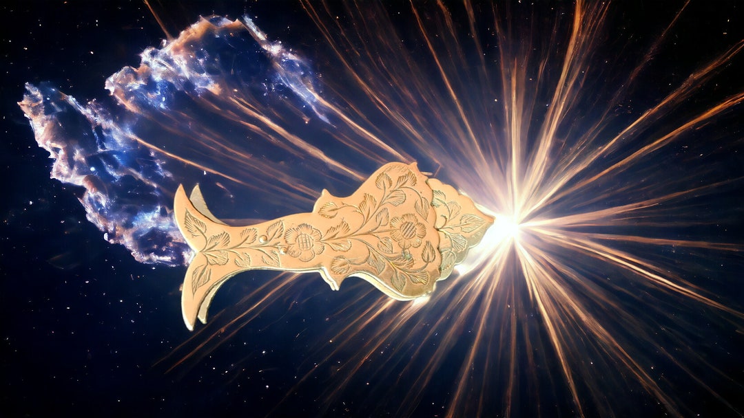 Vintage Solid Brass Fish Shaped Brass Clip / Desk Tidy 5 Long X 2 Wide ...