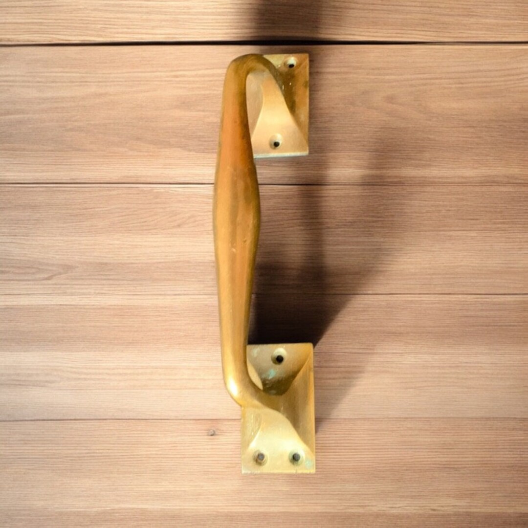 SINGLE Stunning Antique Old Brass Door Handle 10x 1 Pub, Restaurant ...