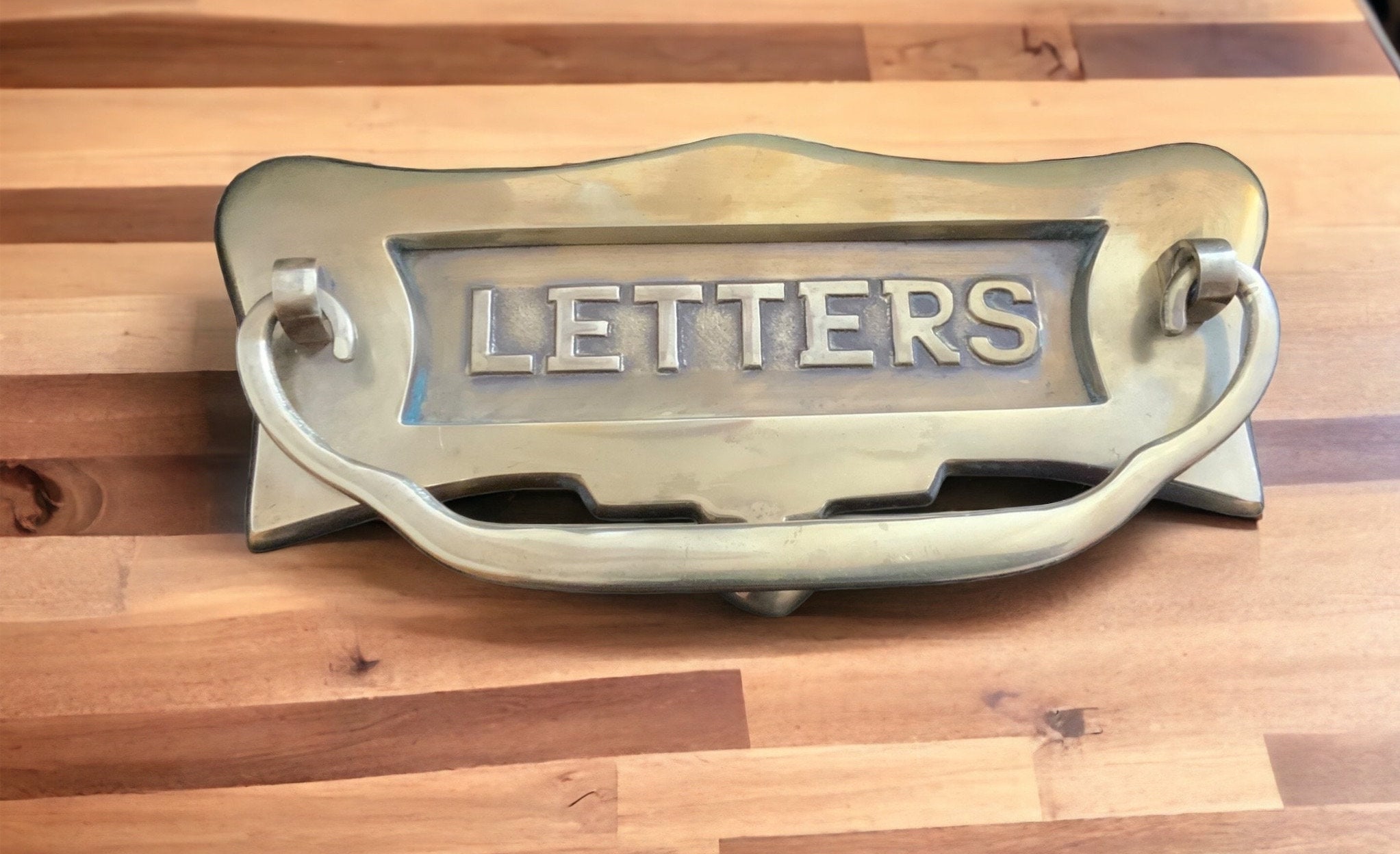 Vintage Old Brass Letter Box With letters Written on Flap Very Pretty ...