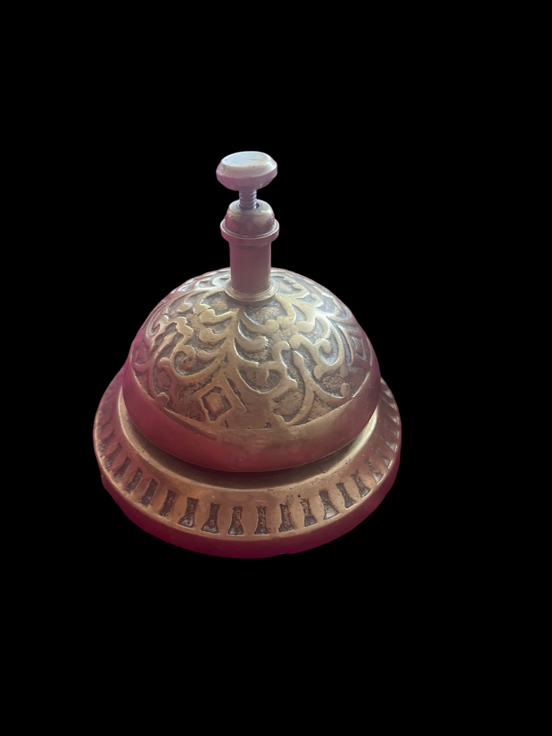 SINGLE X1 Vintage Classic Brass Counter Bell. 3 1/2 Diameter Brass Bell ...