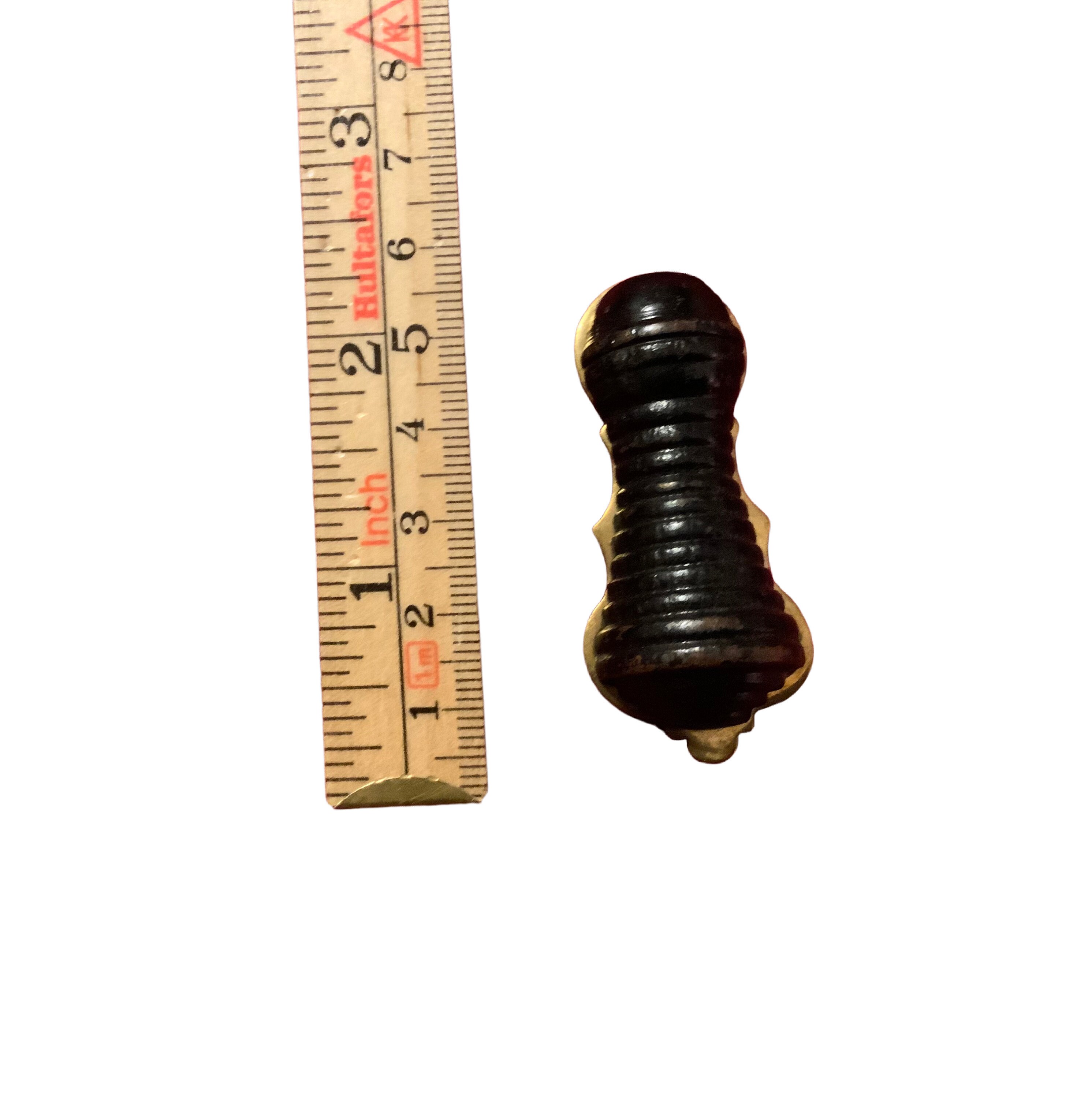 Antique Late Victorian Brass / Wood Escutcheon / Keyhole Cover for Door ...