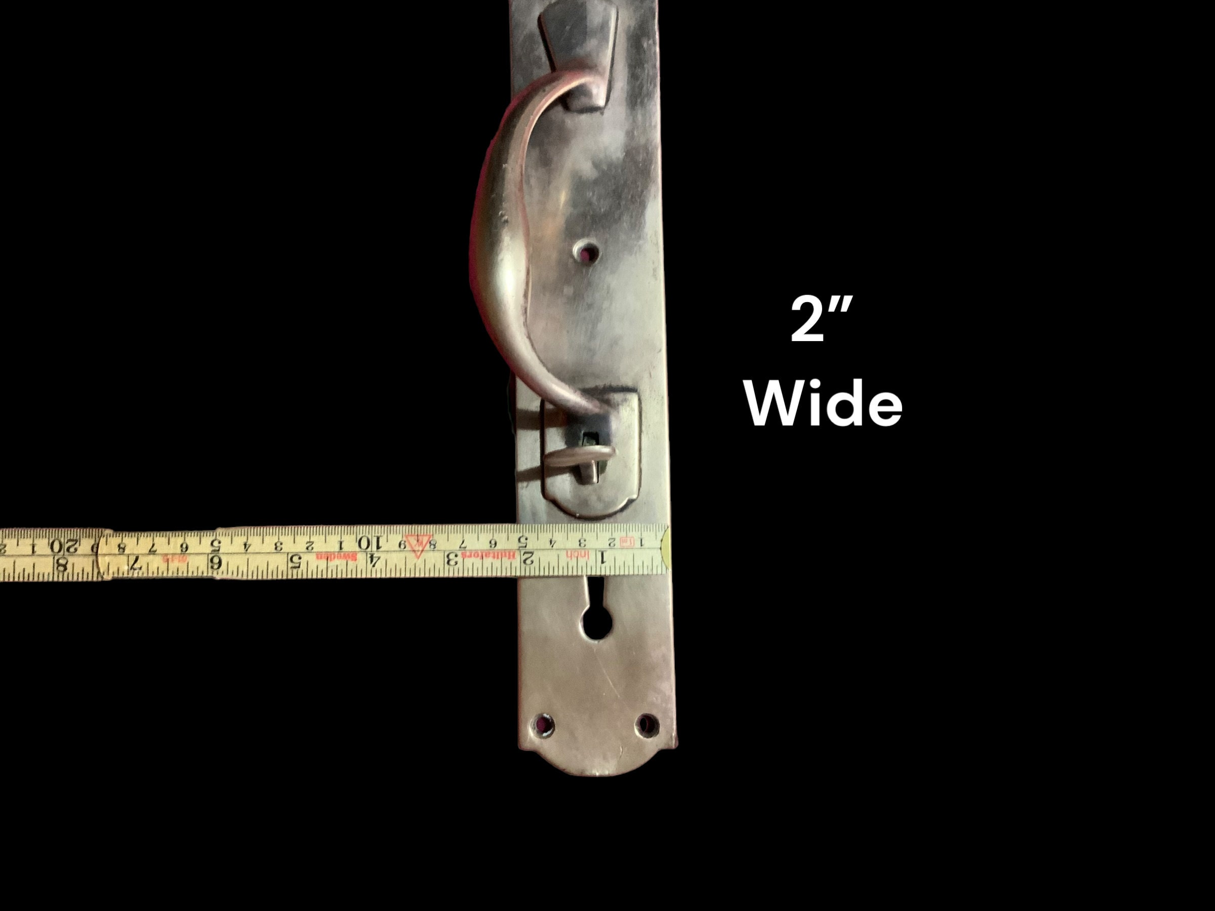 SINGLE OLD ANTIQUE Brass Door Push / Pull Latch Handle 11 Long Classic ...