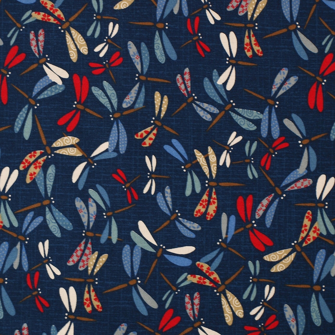 Libelle Japanstoff bunt - Etsy.de