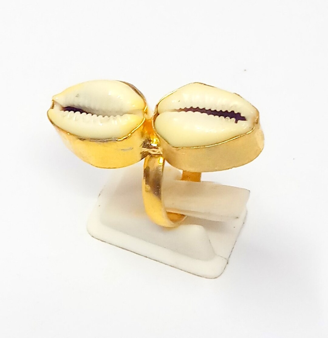 Ring Handmade Cowrie Shell Ring Statement Ring Cowrie Shell Jewelry ...