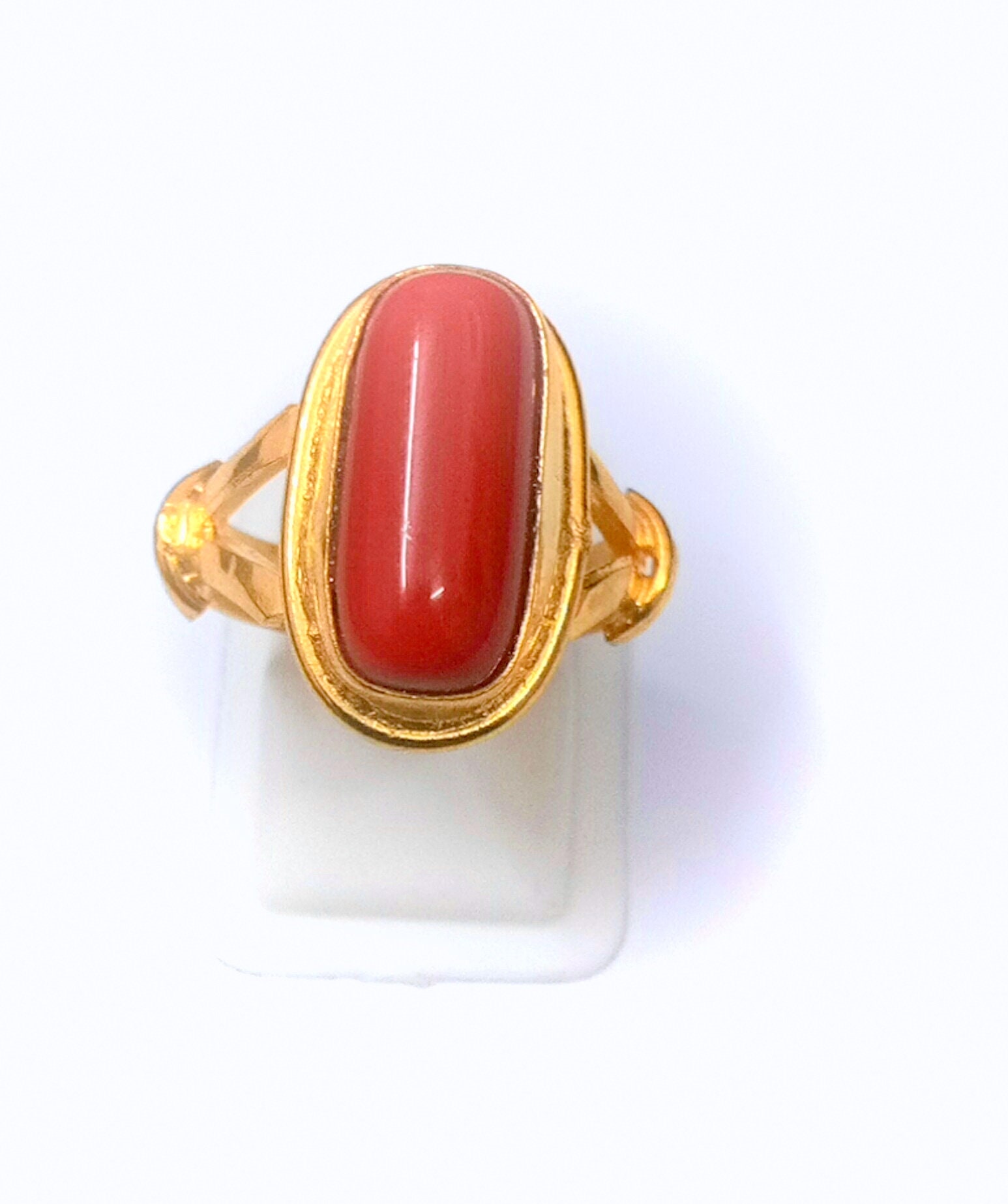 CEYLONMINE Moonga Ring Natural Original Gemstone Munga Red Coral Ring ...