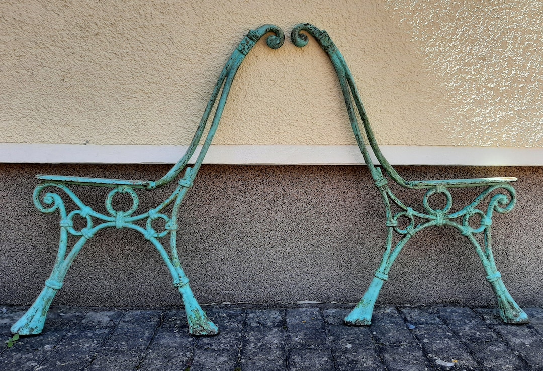 Rare Antique French GARDEN BENCH Feetfeet for a Benchcast Iron Bench ...