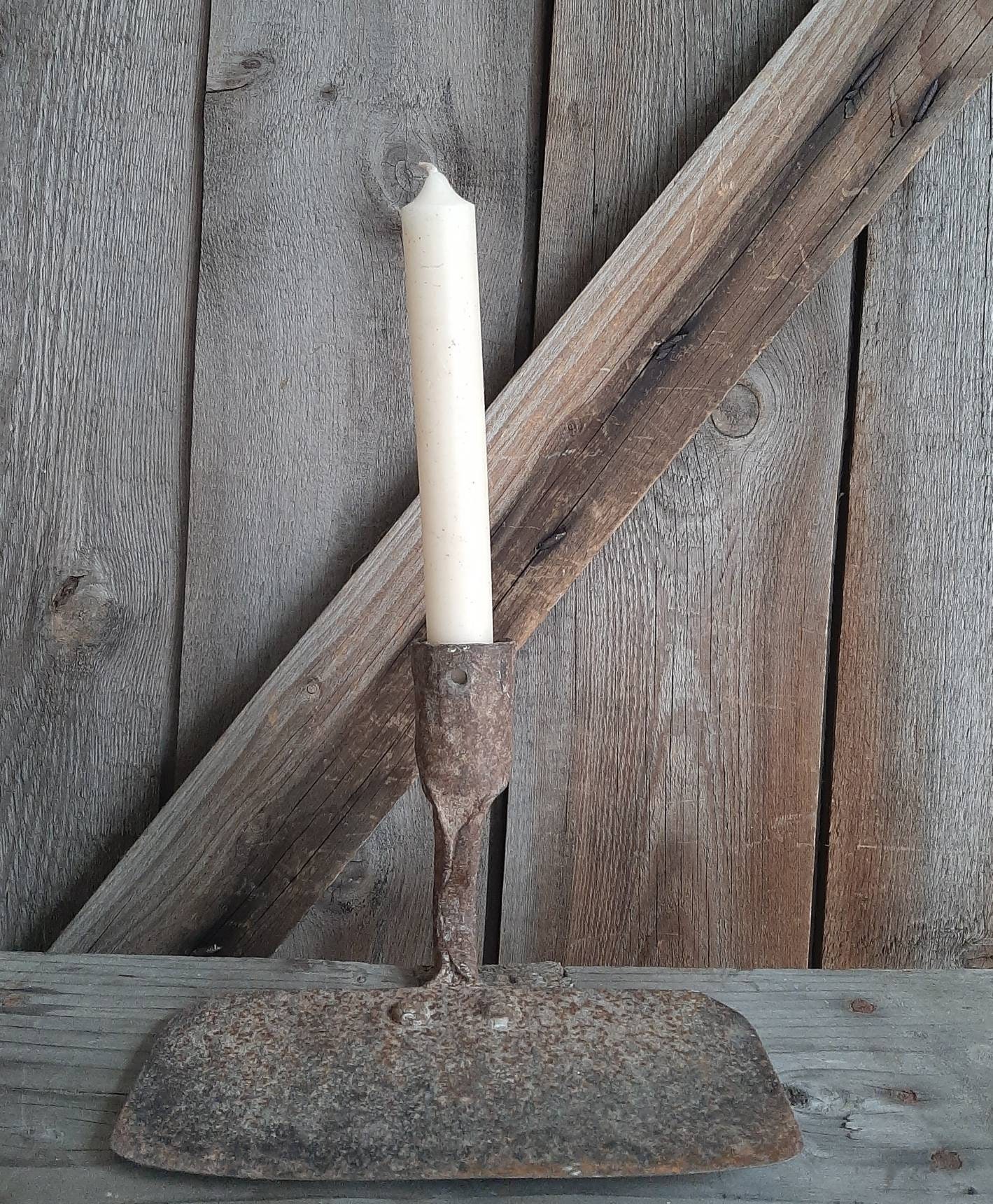RARE! Antique Garden Hoe as a Candle Holder*antique Hoe From the Farm ...