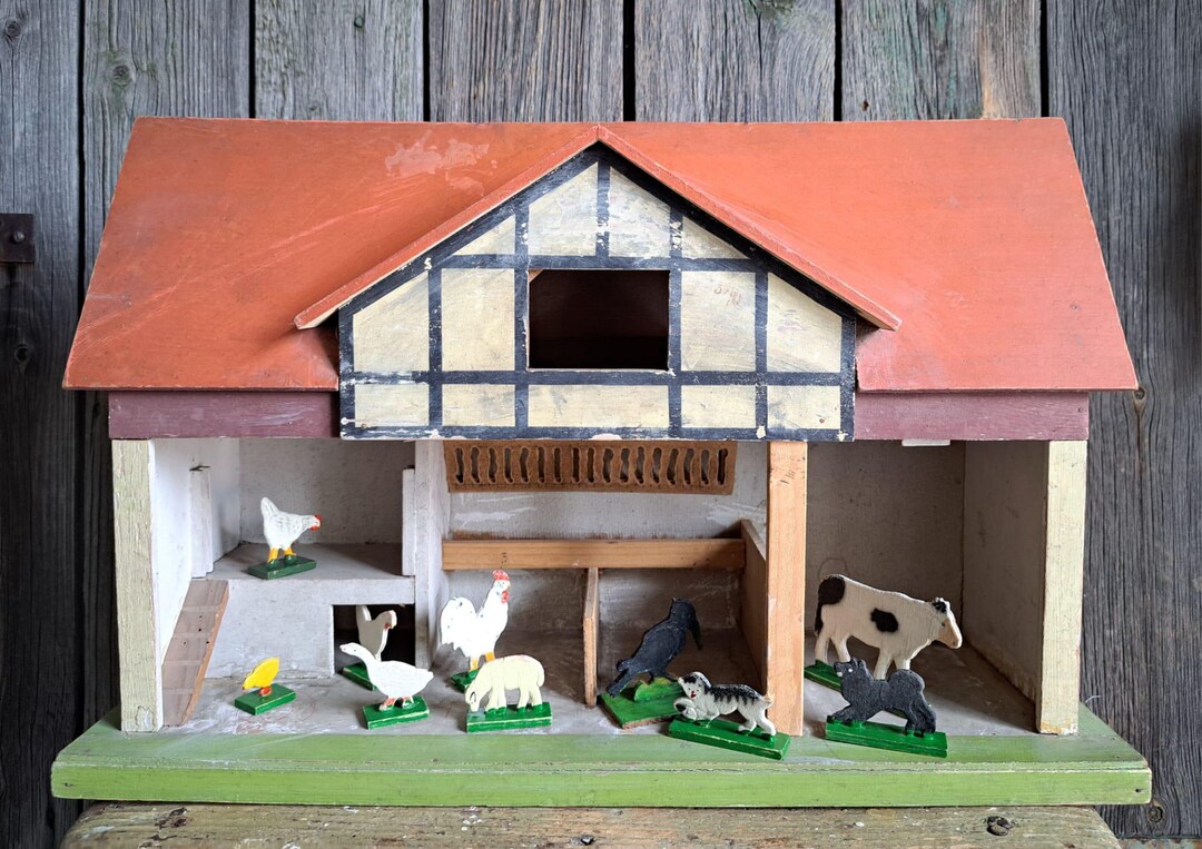 RARE! Antique HORSE Stable*animal Stable for Children Made of Wood ...