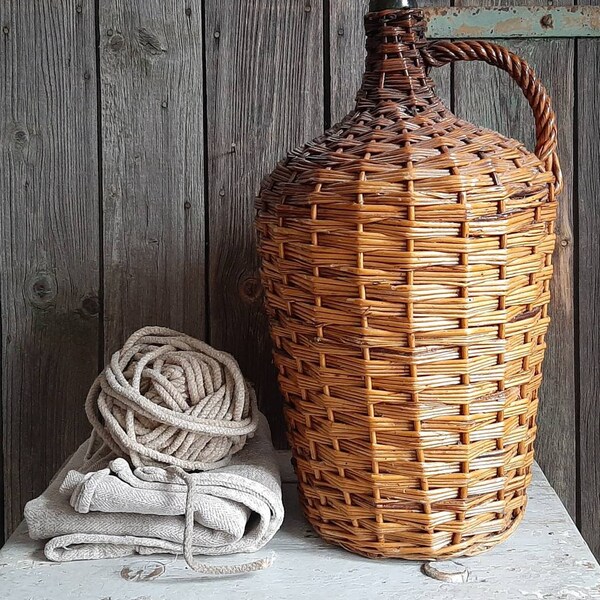 Wicker Bottle - Etsy