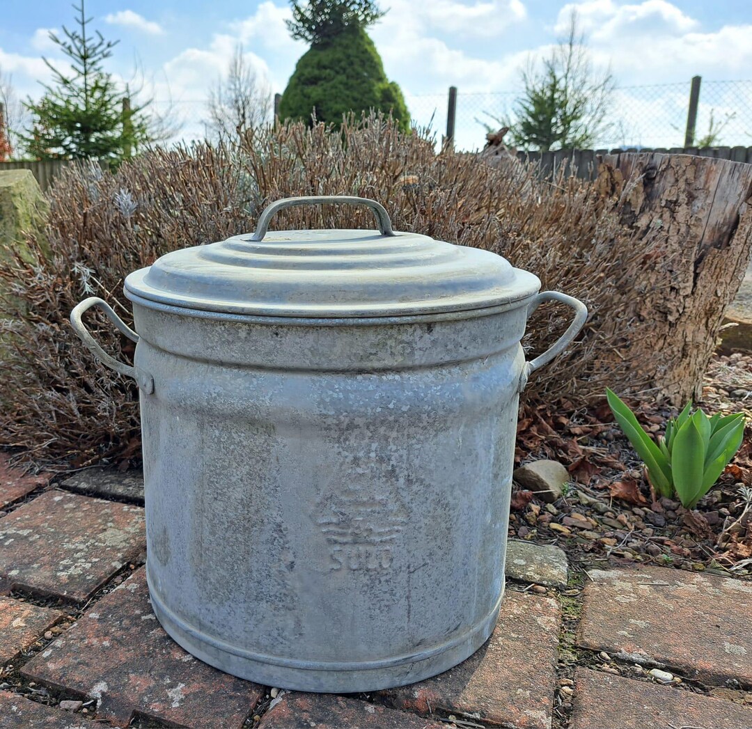 RARE! Antique Rustic Zinc Pot*zinc Vessel Can Also Be Used as a Plant ...