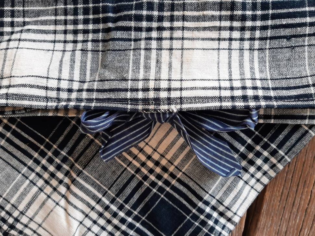 Rare! Antique Hand-woven Checkered DOUBLE SLEEPER LINEN BED Cover ...