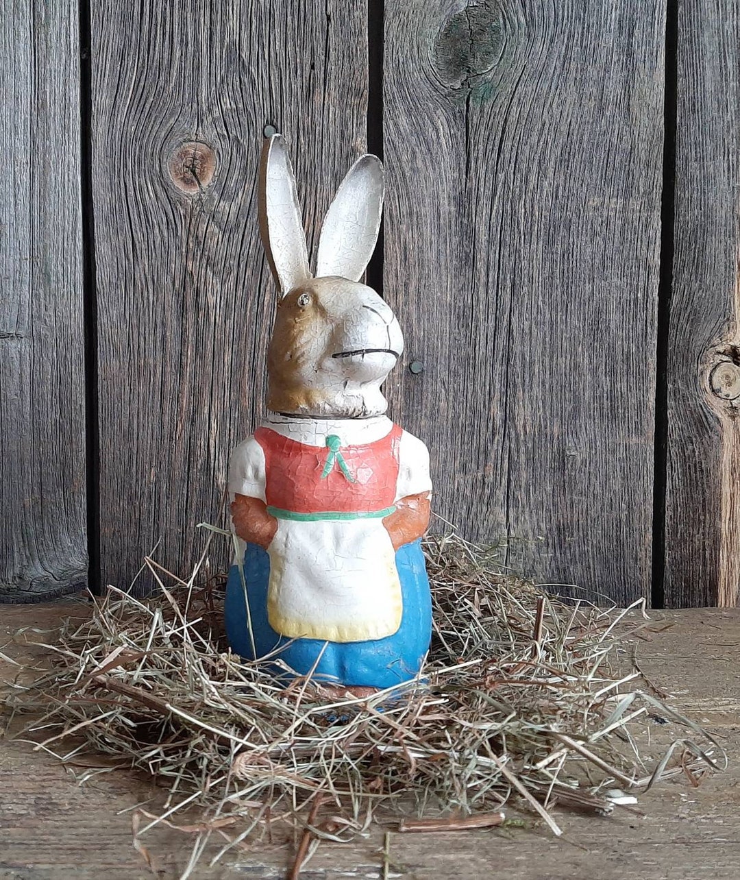 RARE Antique Easter Bunnyeaster Bunny Woman to Fillantique Candy ...