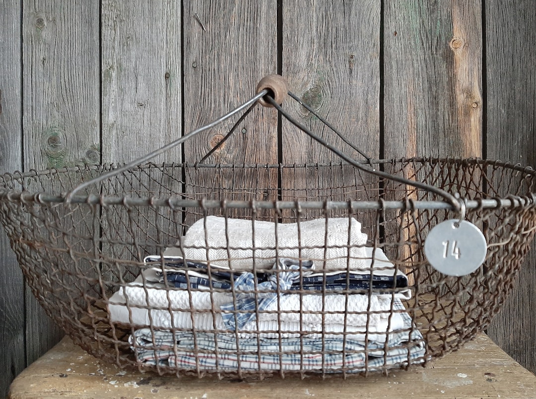 Antique Basketfarmer's Basketpotato Basketharvest Basketvegetable ...