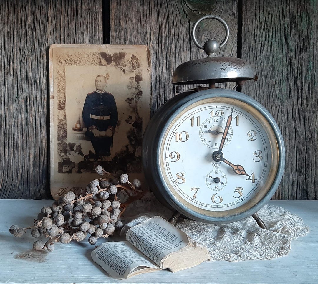RARE! Antique Bell Alarm Clock*alarm Clock*clock...brocante Decoration ...