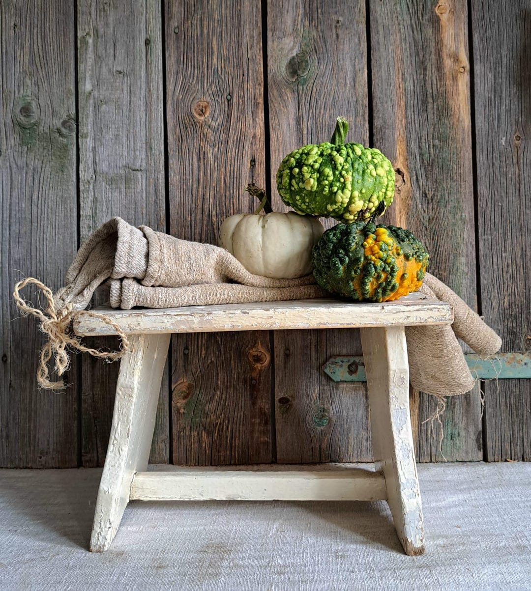 RARE! Antique Small Footstool*farmer's Bench*primitive Farmer's Stool ...