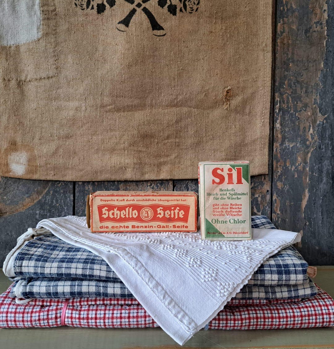 RARE! Antique SCHELLO Soap*petrol-gall Soap & Henkel's SIL Bleach and ...