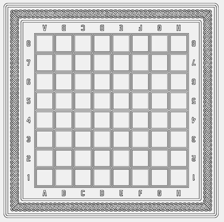 Lightburn - Celtic Chess + Checkers Board , Instant Download SVG and ...