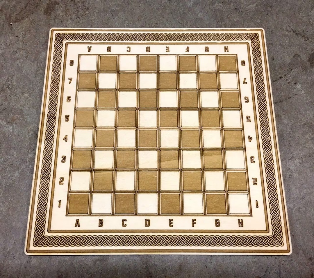 Lightburn - Celtic Chess + Checkers Board , Instant Download SVG and ...