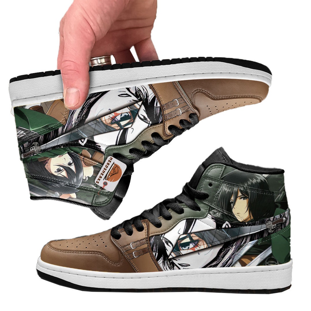 Mikasa Ackerman Anime Shoes Custom Sneakers - Etsy