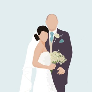 Custom Faceless Portrait, Custom Illustration, Couple Portrait, Wedding ...