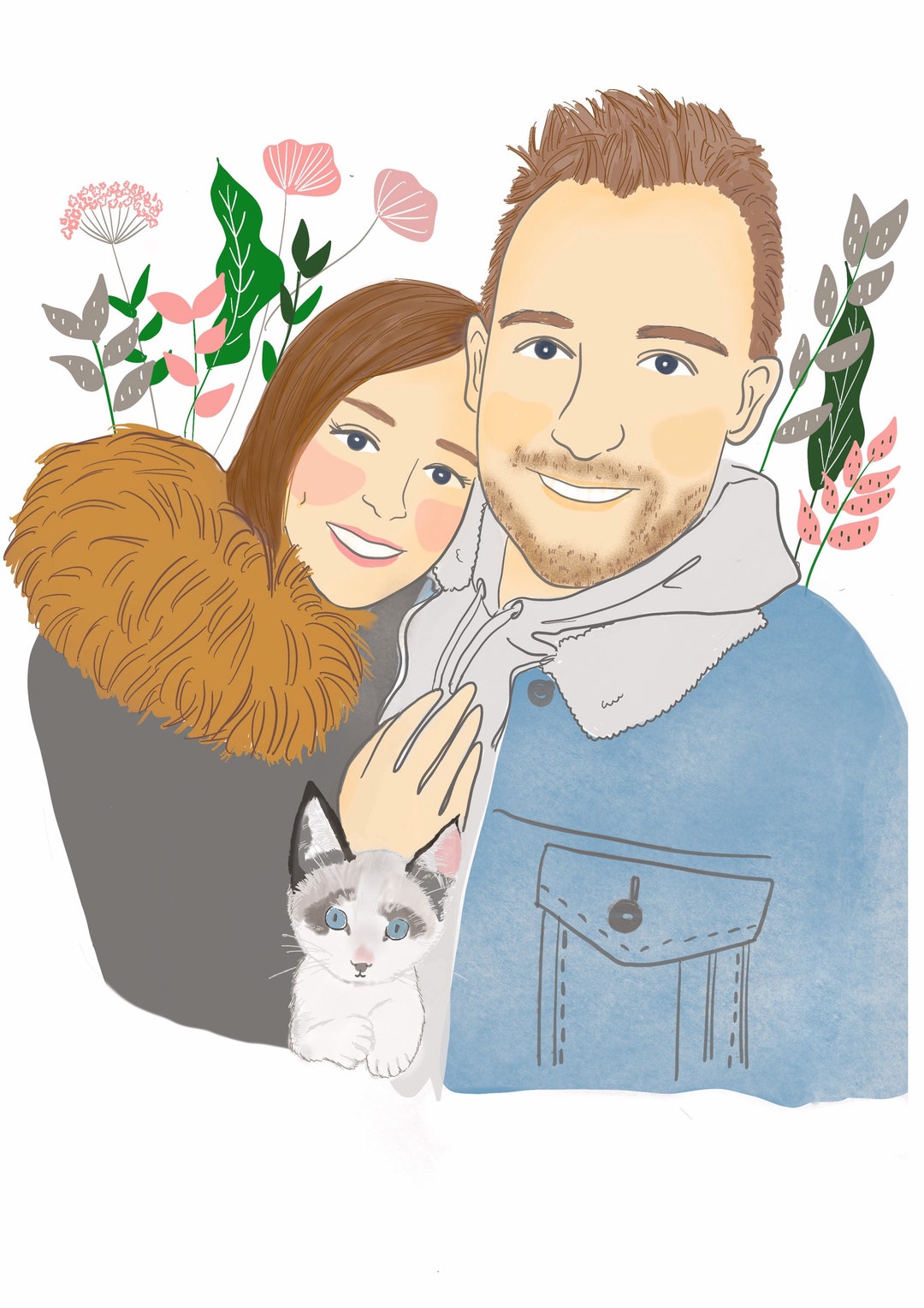 Personalized Gift, Custom Portrait, Custom Illustration, Personalized ...