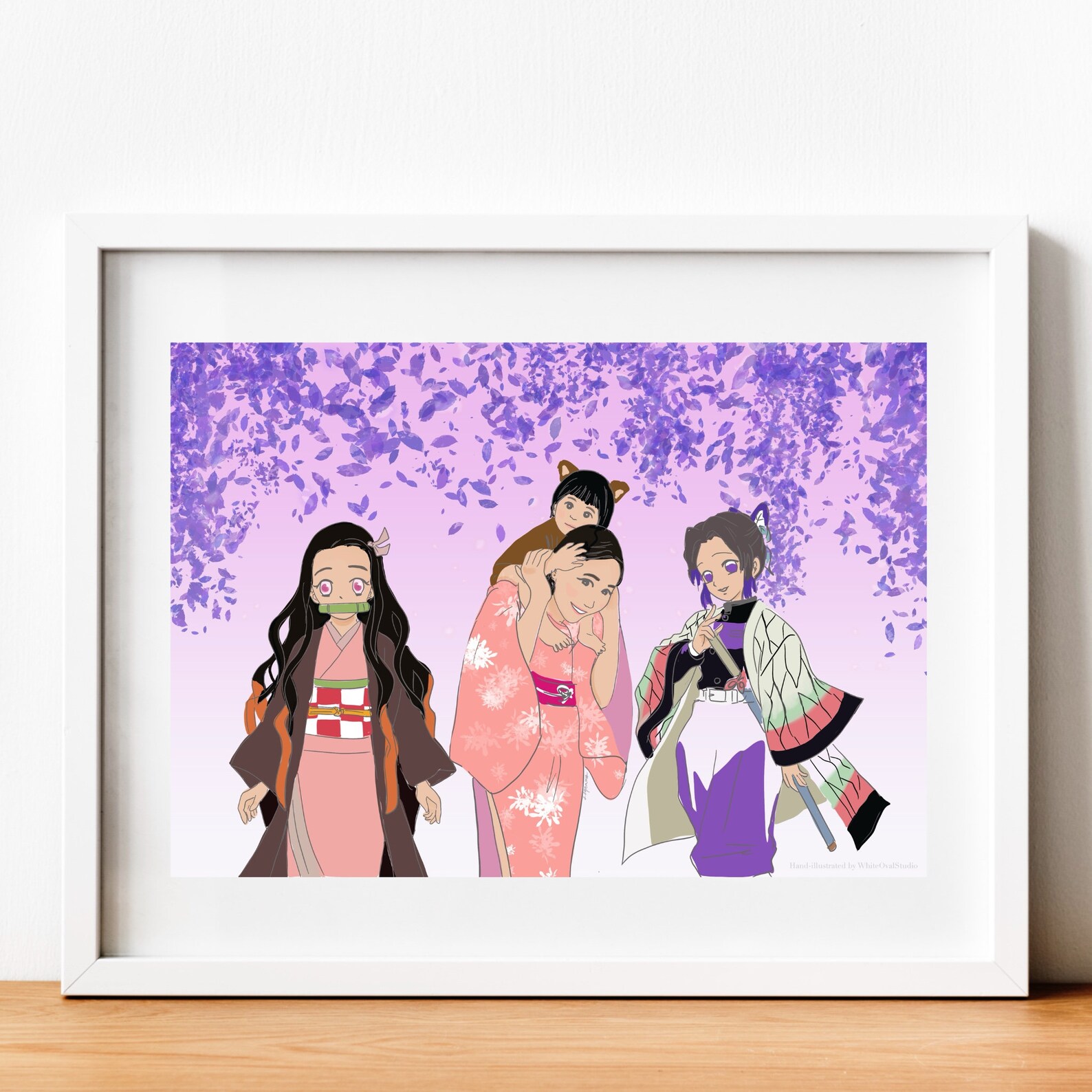 Demon Slayer Custom Portrait, Anime Art, Anime Gift, Custom ...