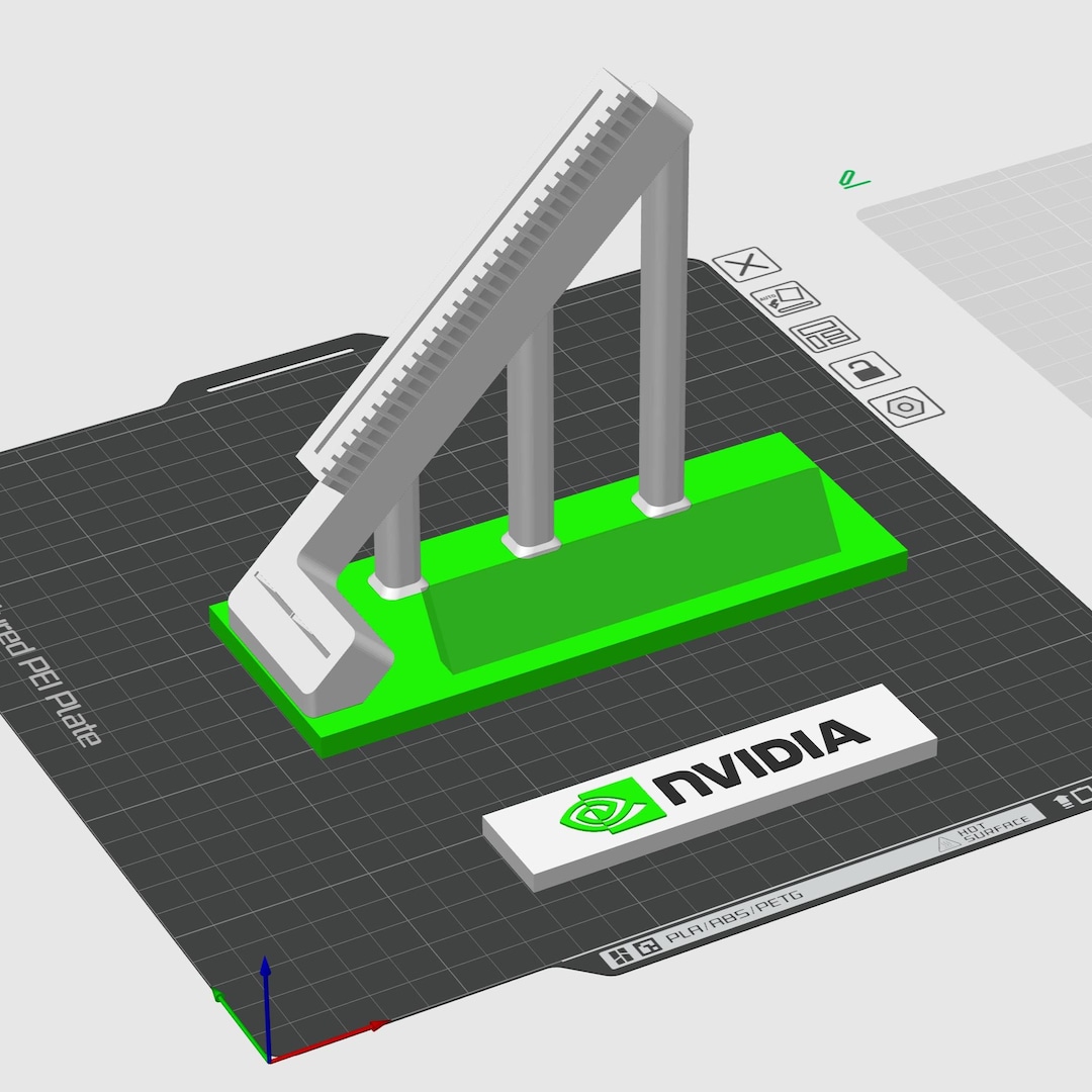 Nvidia GPU Display Stand 3MF File, 3D Printable Nvidia Graphics Card ...