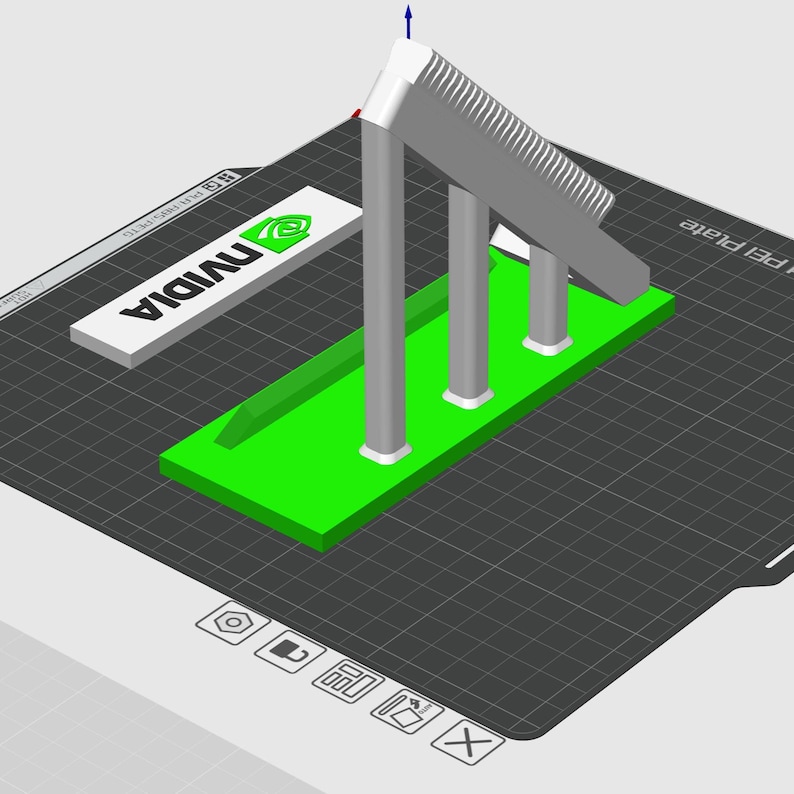 Nvidia GPU Display Stand 3MF File, 3D Printable Nvidia Graphics Card ...