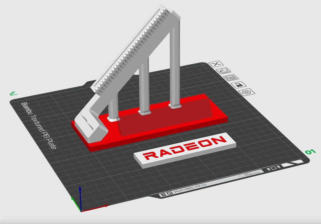 ATI Radeon GPU Display Stand 3MF File, 3D Printable ATI Radeon Graphics ...