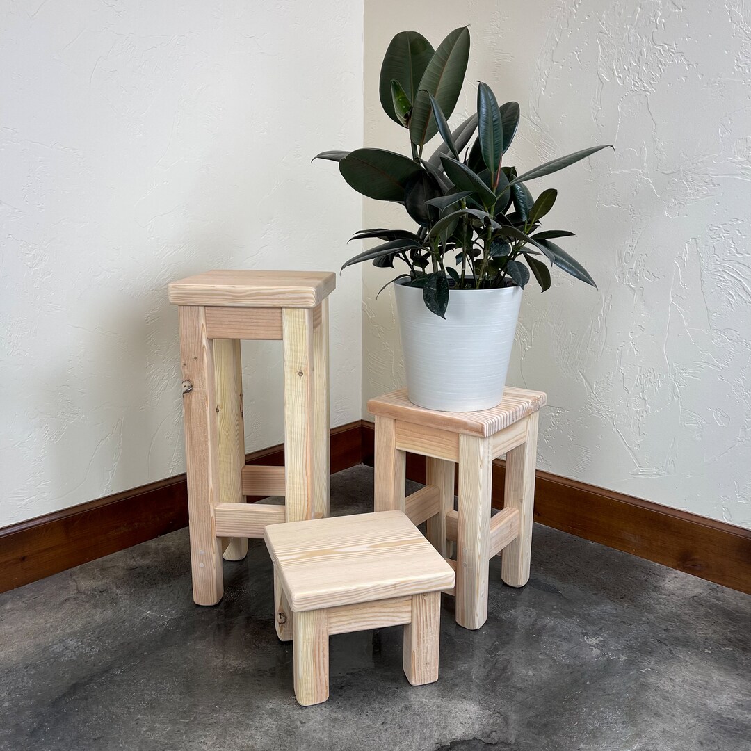Bitterroot Stand Rustic Solid Wood Plant Stand Bedside Table Lamp Table ...
