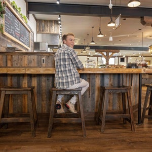 Bitterroot Rustic Saddle Seat Bar Stool, Counter Height Stools, Kitchen Stool, Custom Colors ...