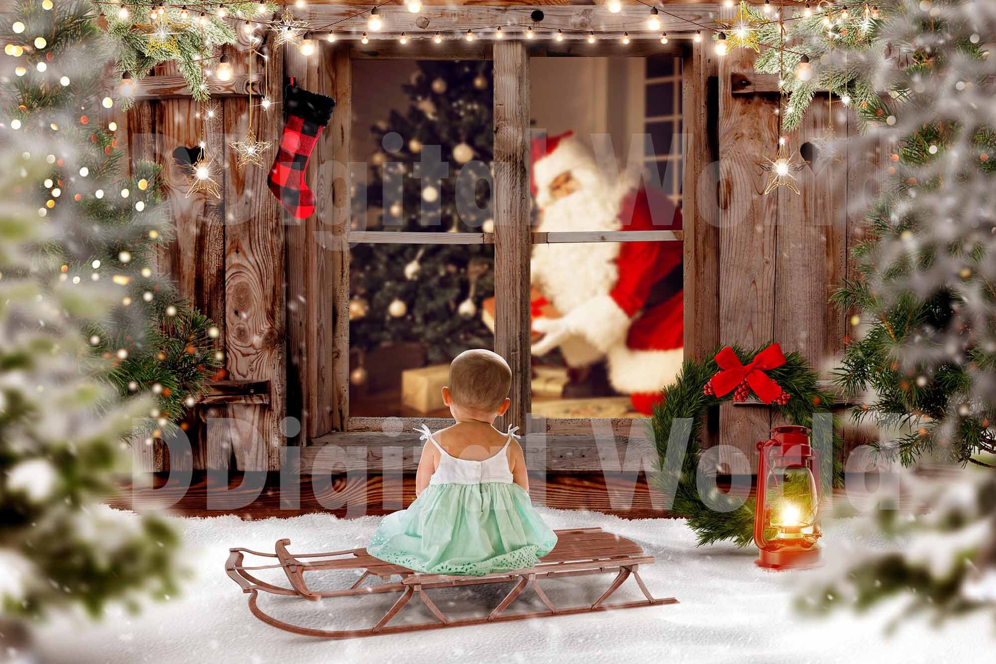 Christmas Digital Backdrop Christmas Presents Pre-made | Etsy