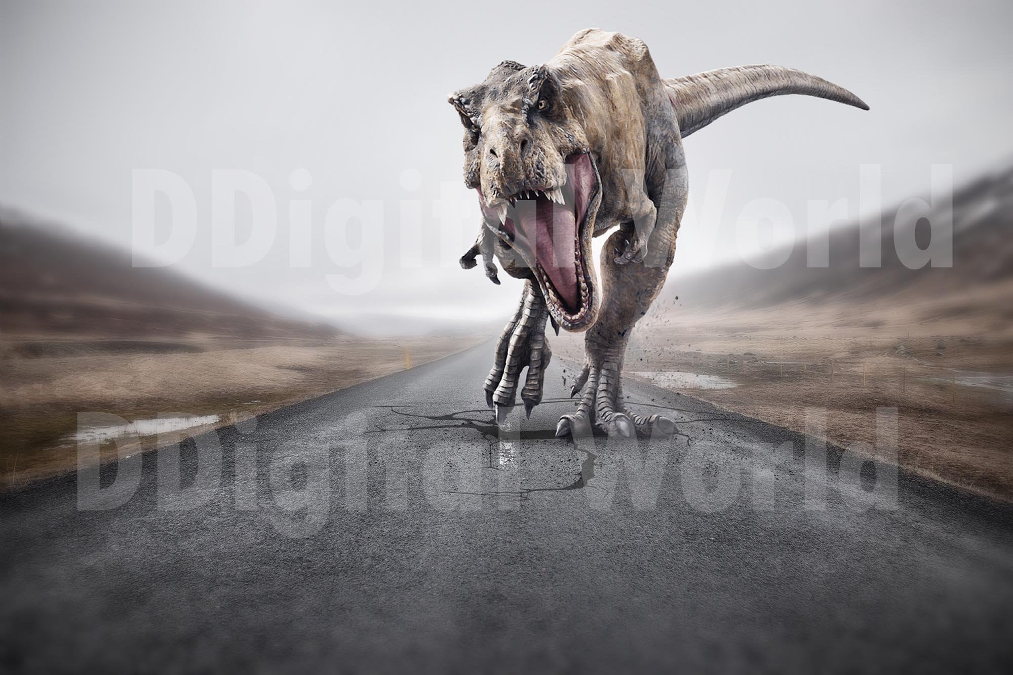 Dinosaur digital background chasing dinosaurs backdrop scary | Etsy