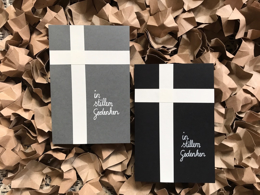 Mourning Card Handmade in Silent Remembrance - Etsy