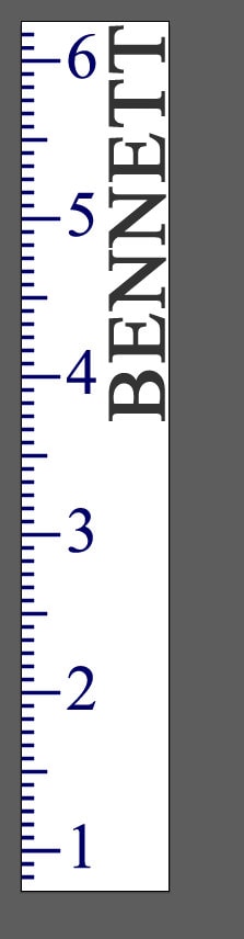 Growth Chart - CNC File - Inches Ruler Template - Etsy