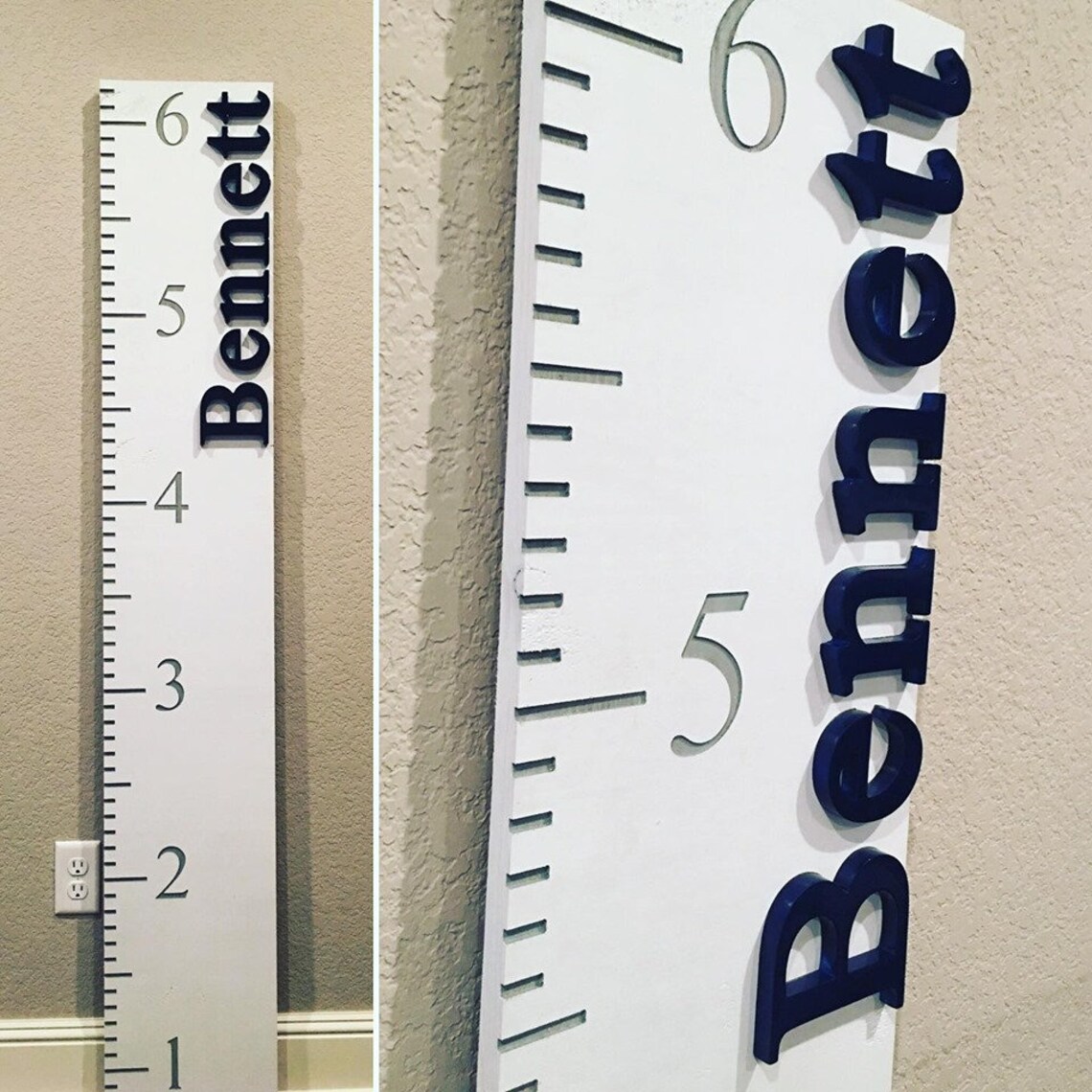 Growth Chart - CNC File - Inches Ruler Template - Etsy