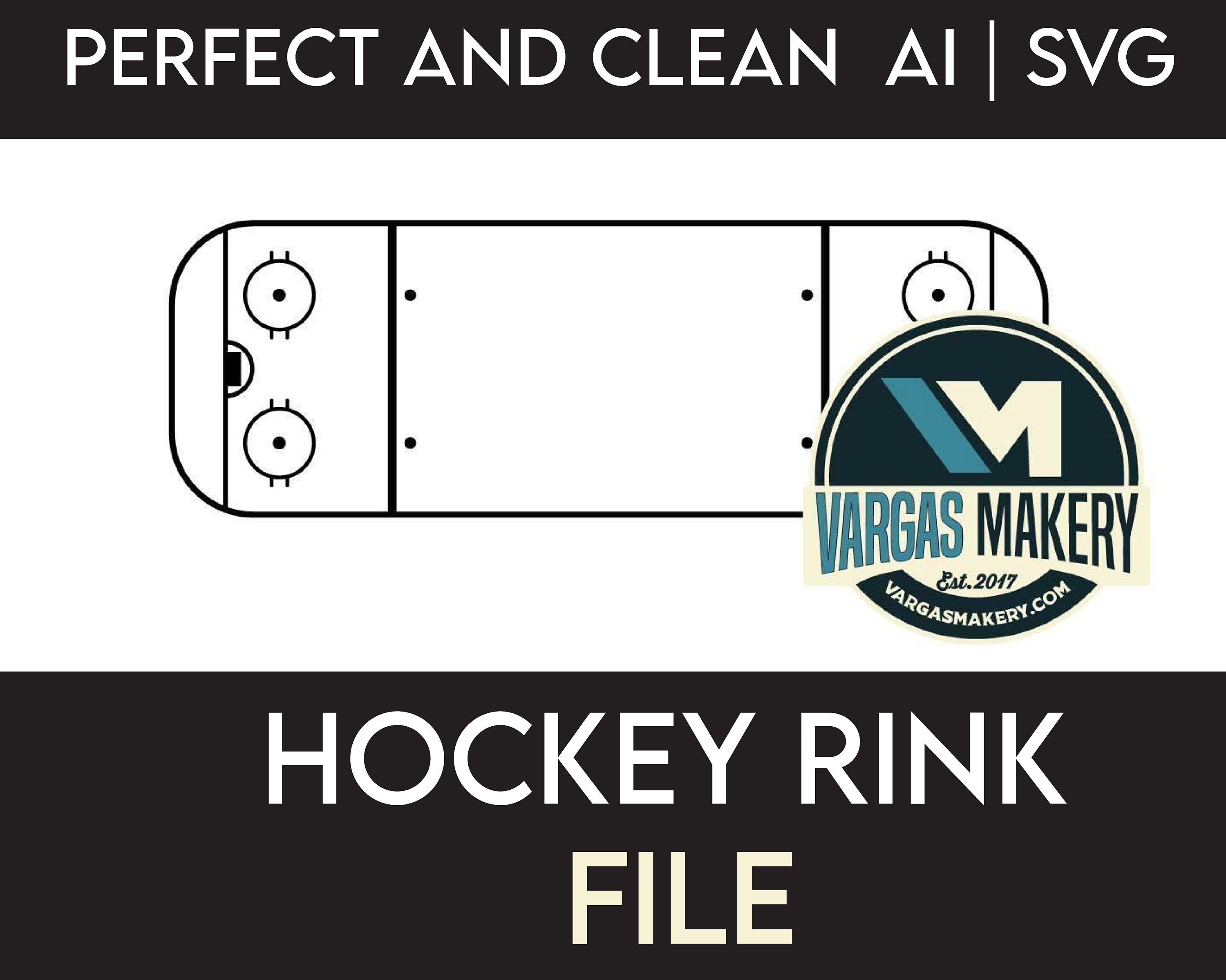Perfect and Clean Hockey Rink File [AI | SVG] Clipart Craft Cut Vector ...