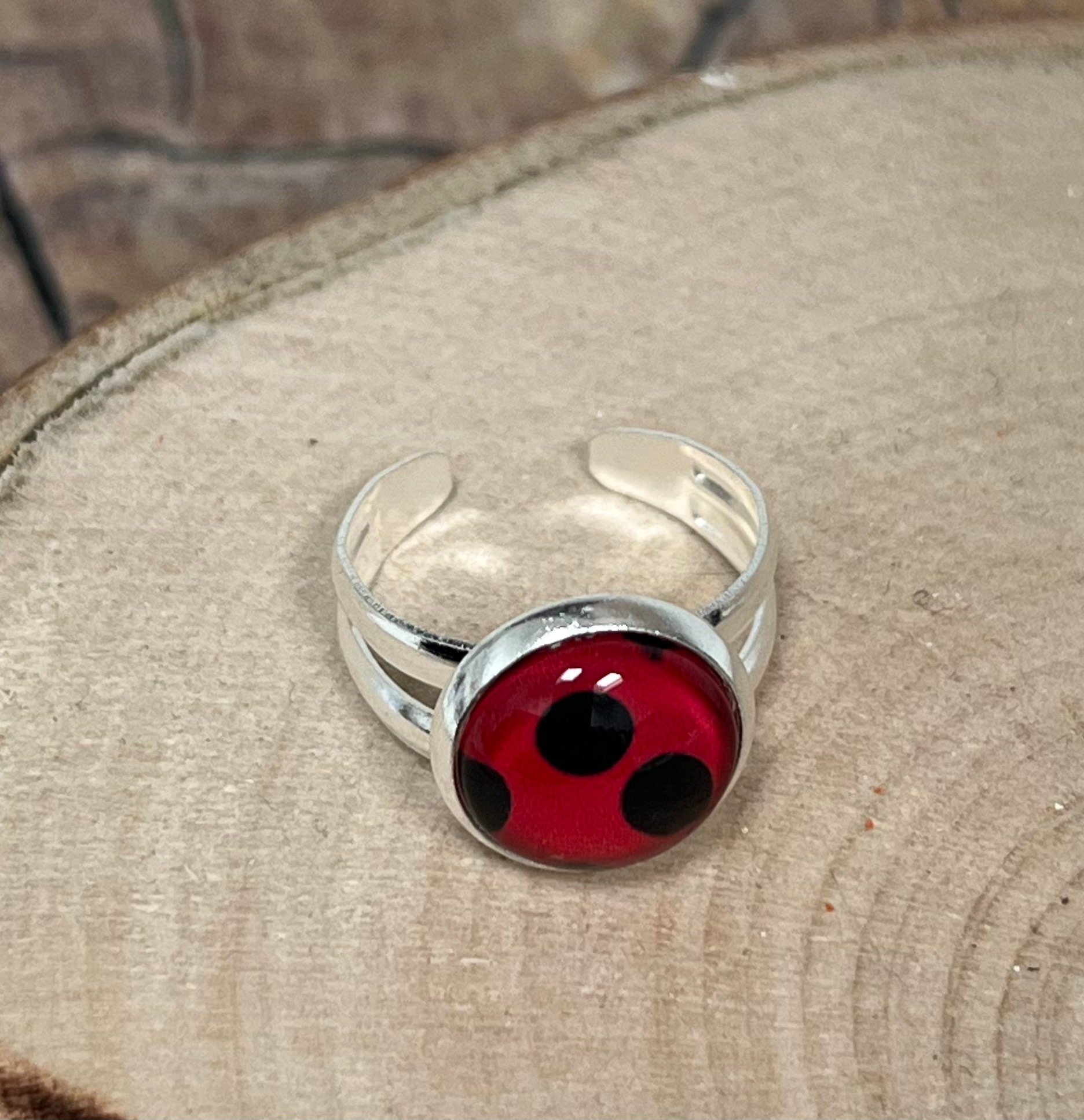 Ladybug Children's Ring Adjustable 10 Mm R001 - Etsy