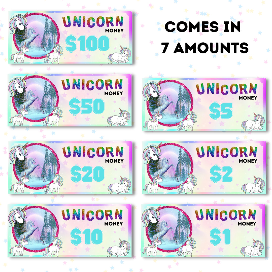 Printable Unicorn Kids Pretend Play Money - Etsy