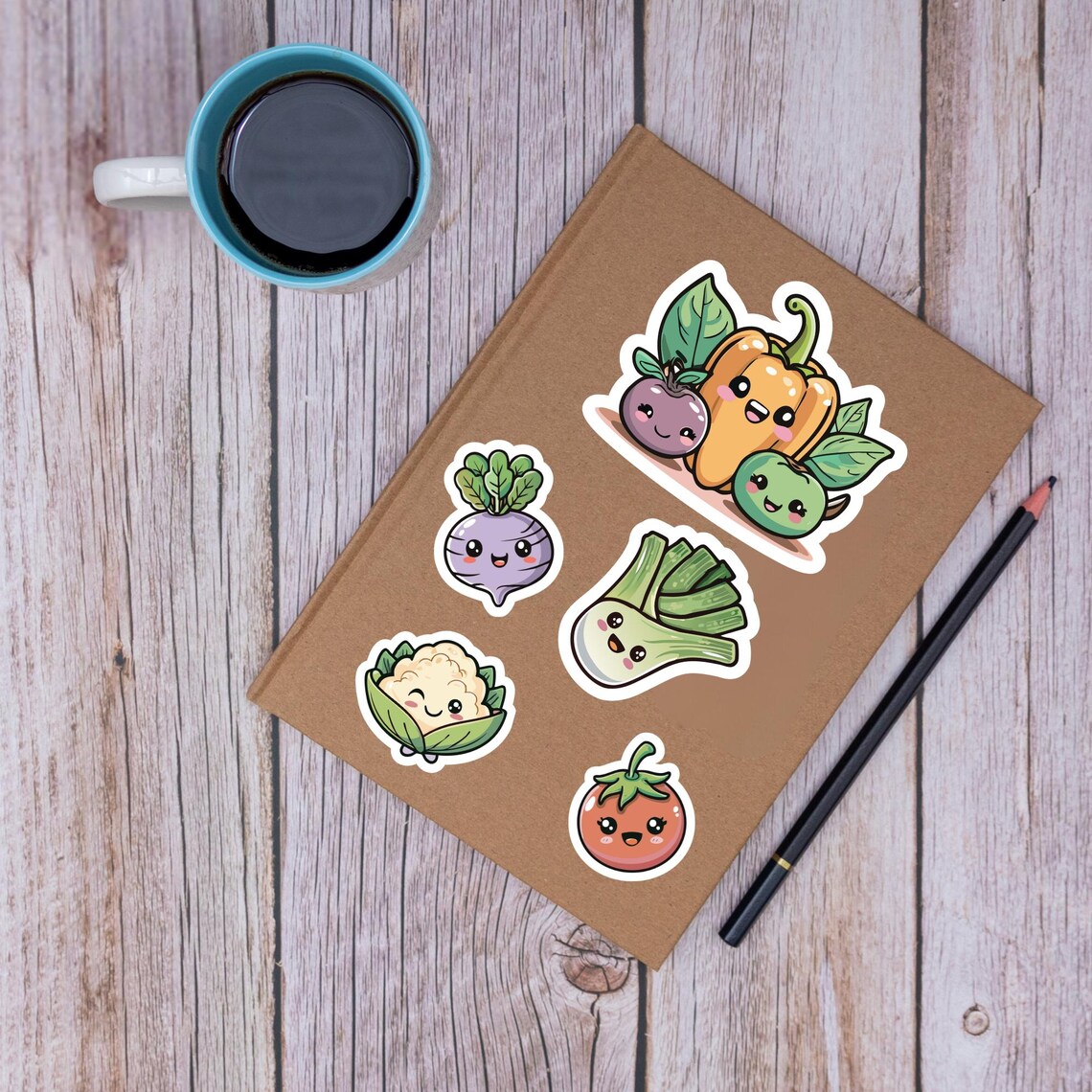 Kawaii Vegetable Stickers Pack Food-themed Planner Stickers Adorable ...