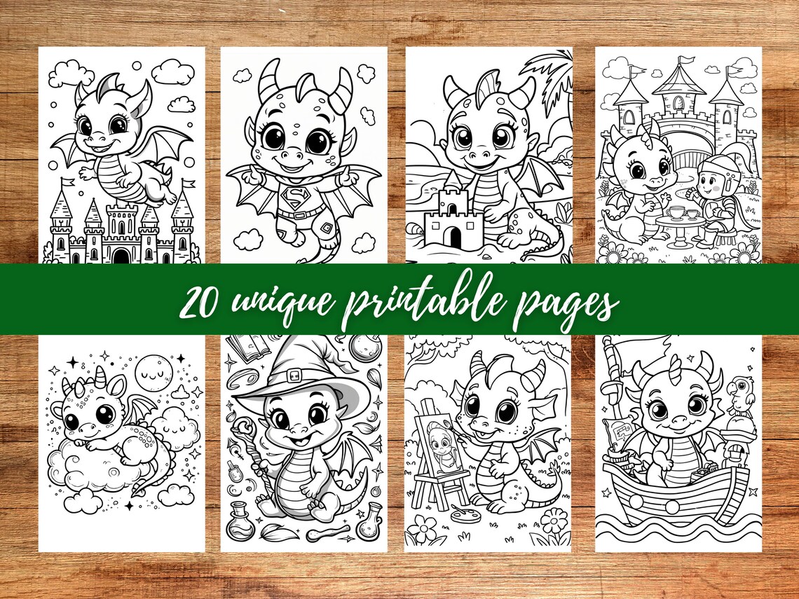 Cute Baby Dragon Coloring Pages 20 Printable Dragon Coloring Sheets for ...