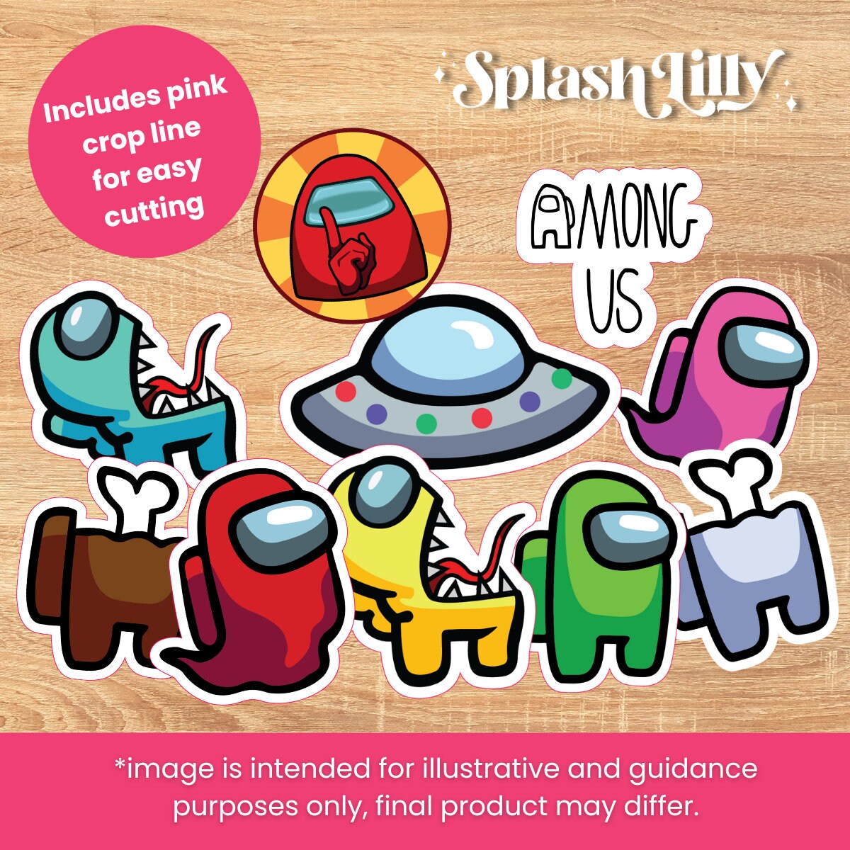 Among Us Imposter Cupcake Topper, Sticker, Party Decoration, Instant ...