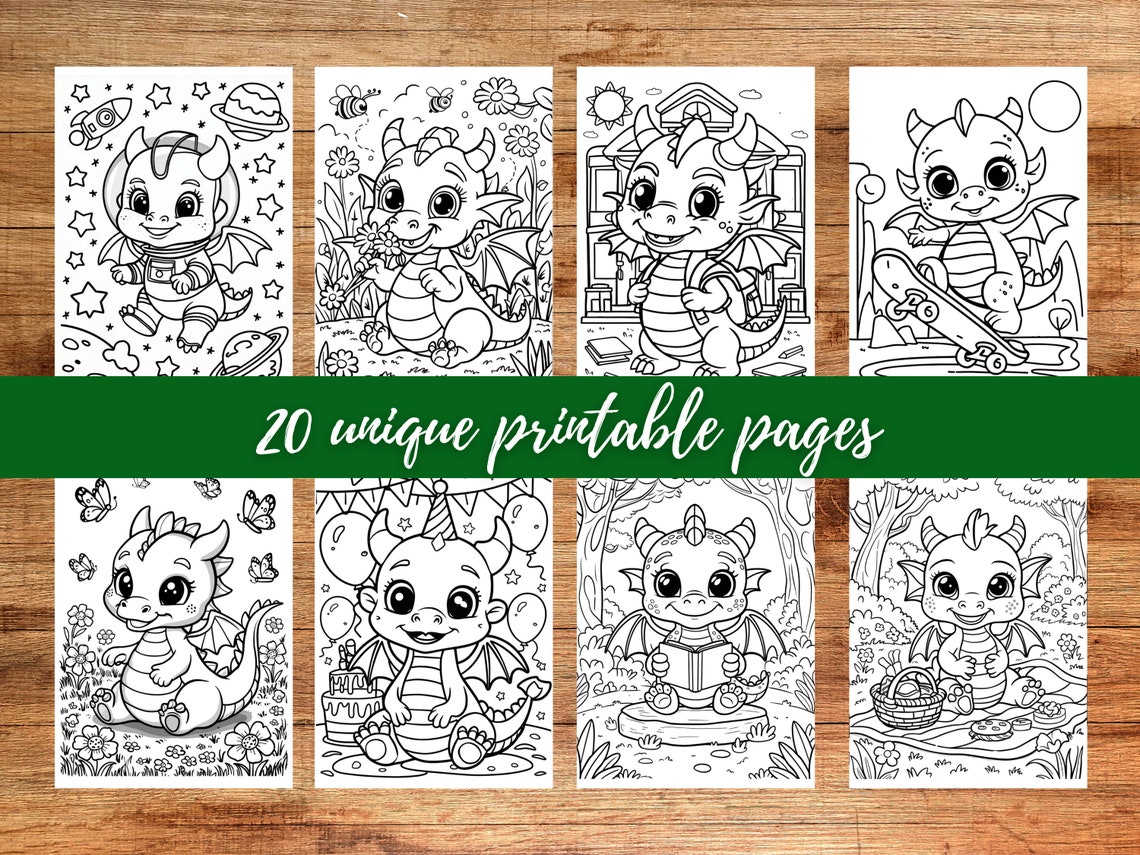 Cute Baby Dragon Coloring Pages 20 Printable Dragon Coloring Sheets for ...