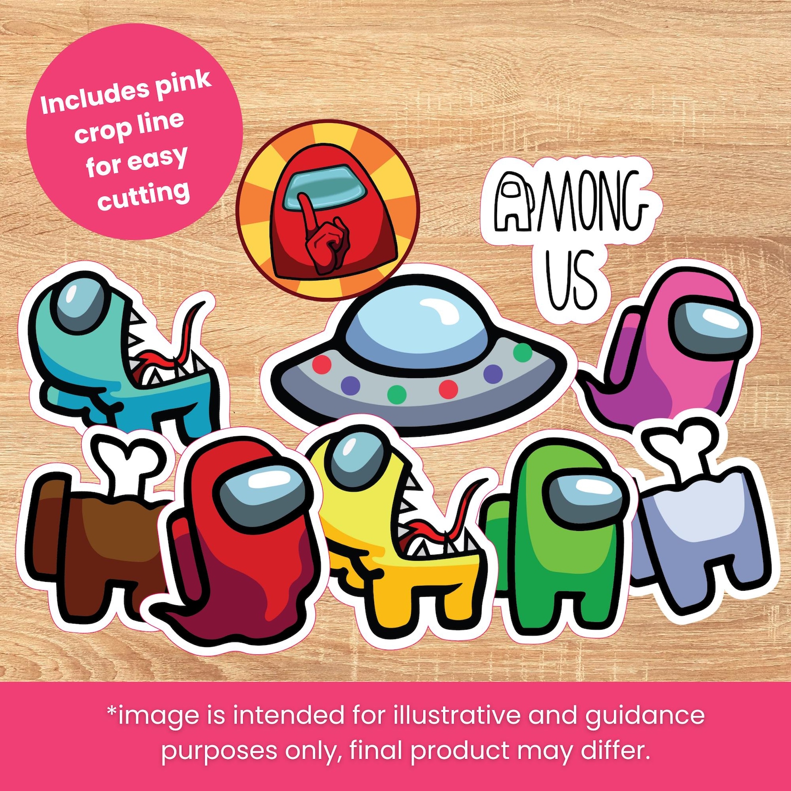 Among Us Imposter Cupcake Topper, Sticker, Party Decoration, Instant ...
