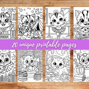 Kitten Coloring Pages 20 Printable Cute and Cuddly Kitten Fun Coloring ...