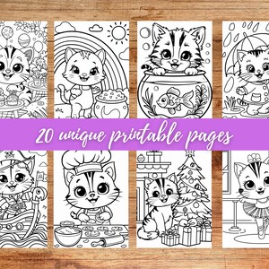 Kitten Coloring Pages 20 Printable Cute and Cuddly Kitten Fun Coloring ...