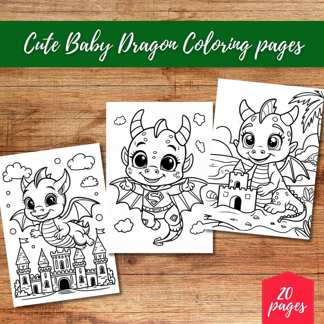 Cute Baby Dragon Coloring Pages 20 Printable Dragon Coloring Sheets for ...