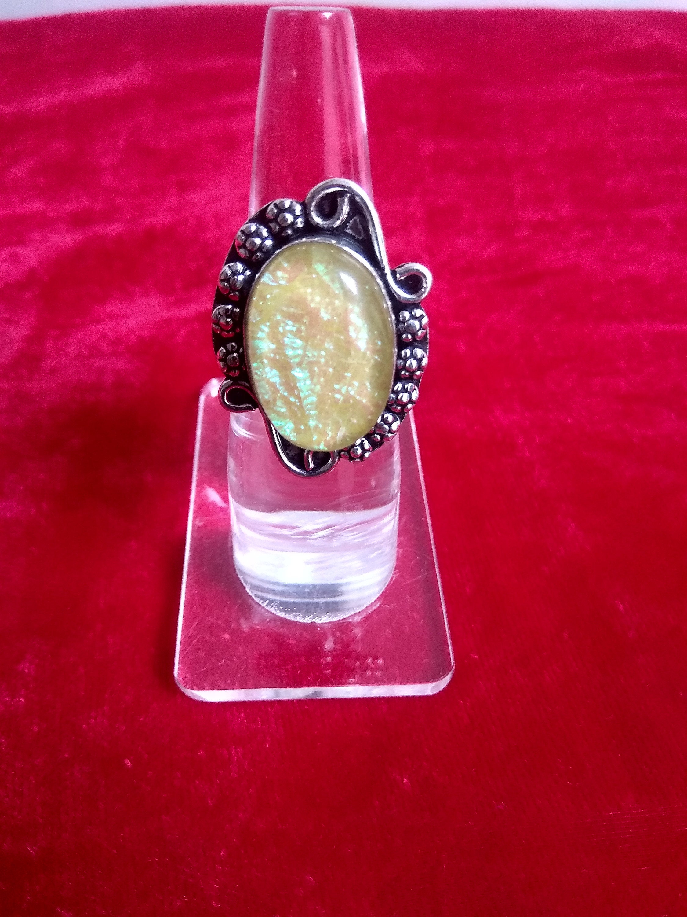 925 sterling silver plated stone ring handmade ring52 carat | Etsy