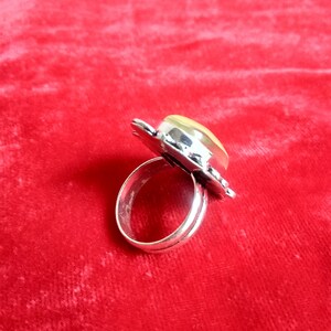 925 Sterling Silver Plated Stone Ring, Handmade Ring,52 Carat Opal Ring ...