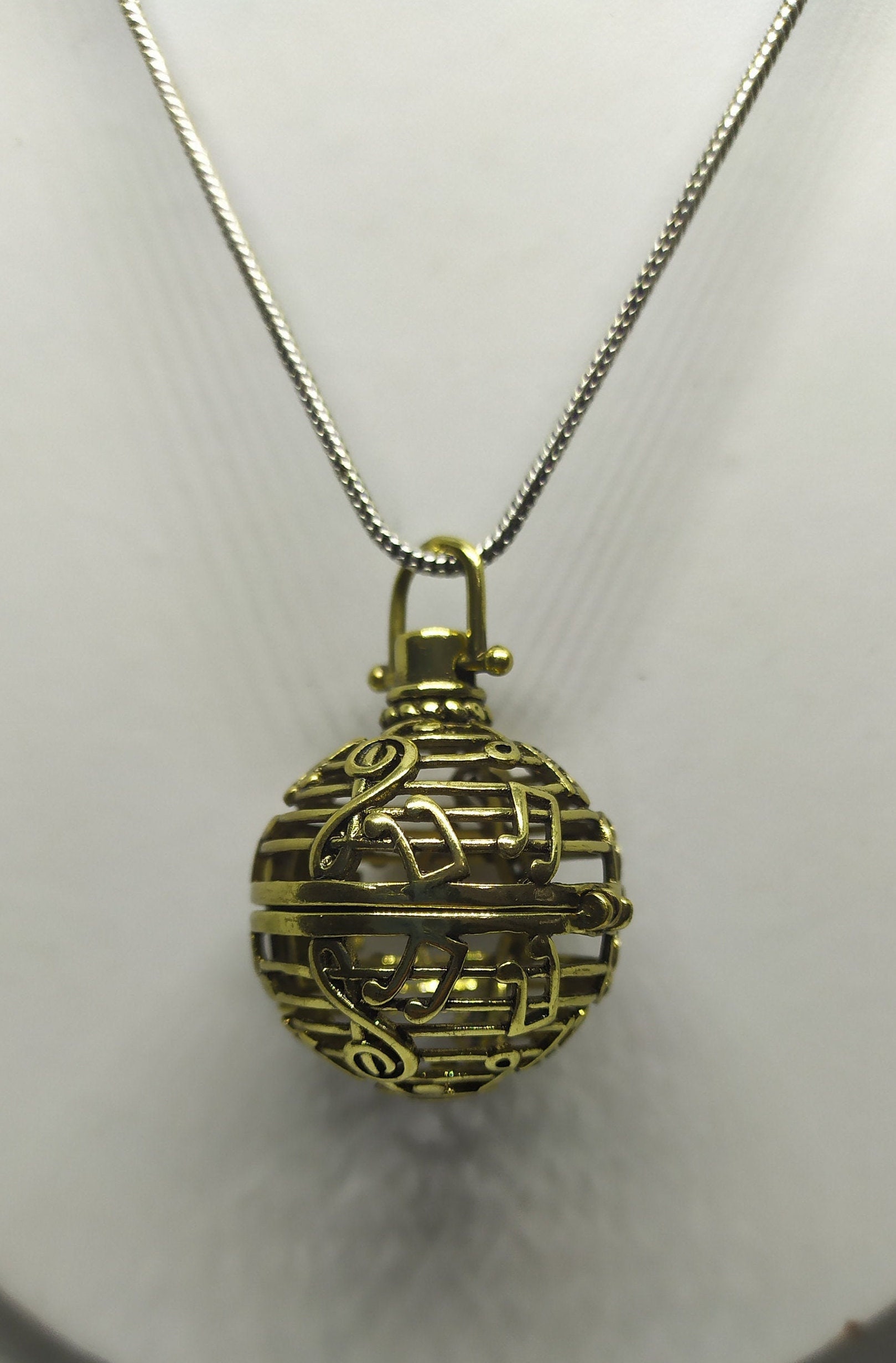Brass Pendant, Stone Cage Locket Pendant, Round Shape. Good for Gem ...